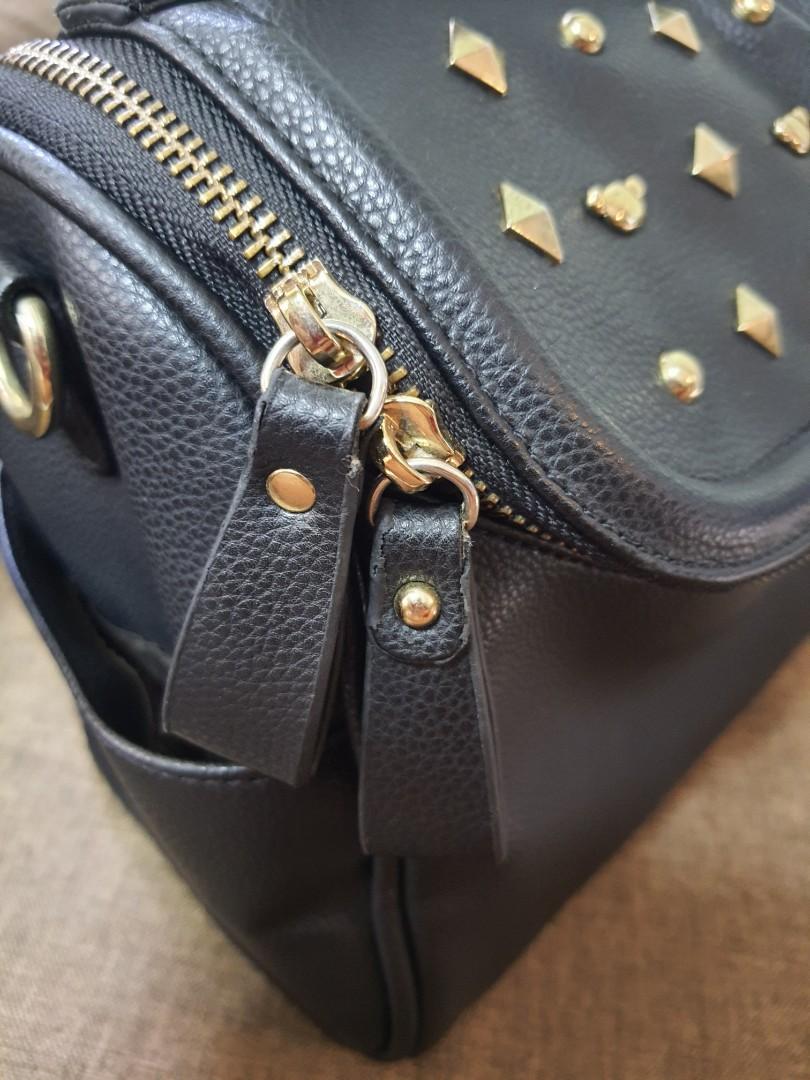Pucca and Garu Genuine Leather Studded Bag, Women's Fashion, Bags ...