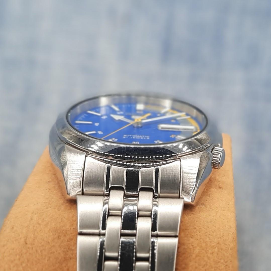 Seiko 7S26-01V0 Blue Rally 21 Jewels Automatic Men's Watch, Men's ...
