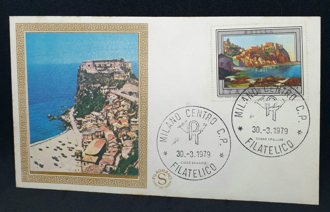 Silk First Day Cover - Scilla, Italy, Hobbies & Toys, Memorabilia ...