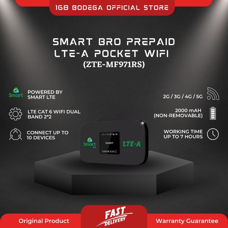 SMART BRO PREPAID LTE-A POCKET WIFI (ZTE-MF971RS), Mobile Phones ...
