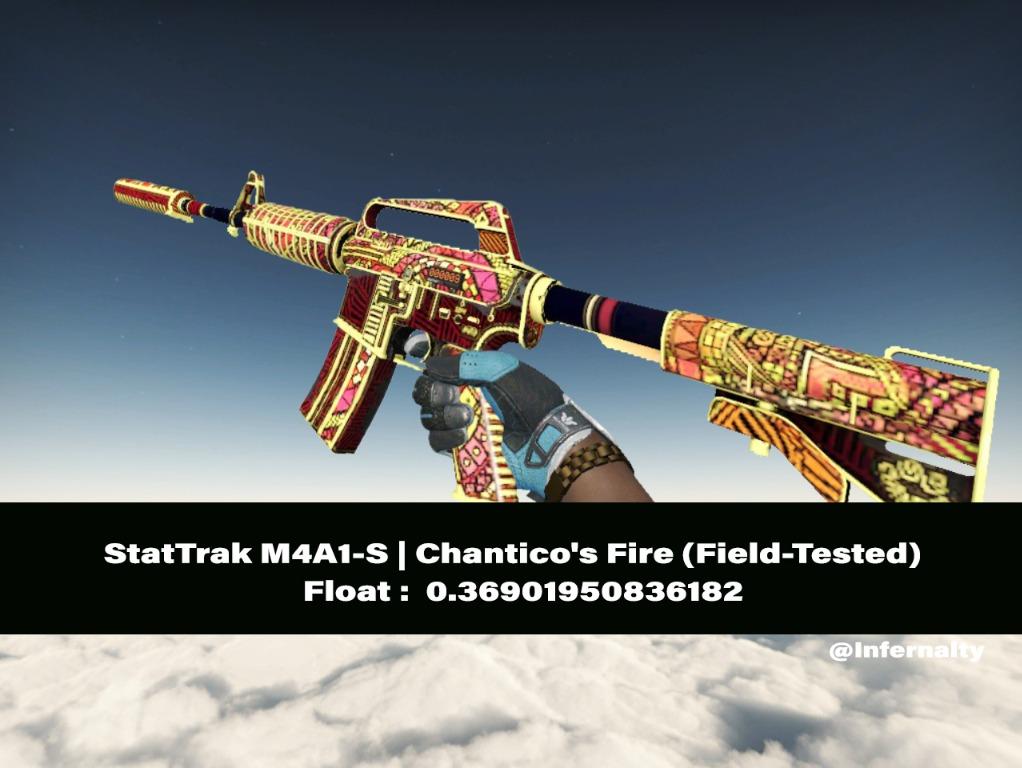 StatTrak M4A1-S Chantico's Fire FT CSGO SKINS KNIVES, Video Gaming ...