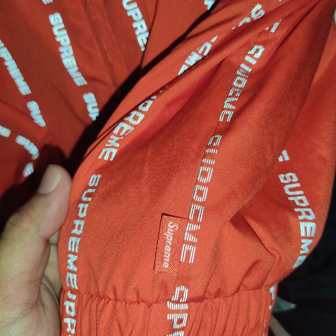 SUPREME Reflective Text Track Jacket, Men's Fashion, Coats, Jackets and ...