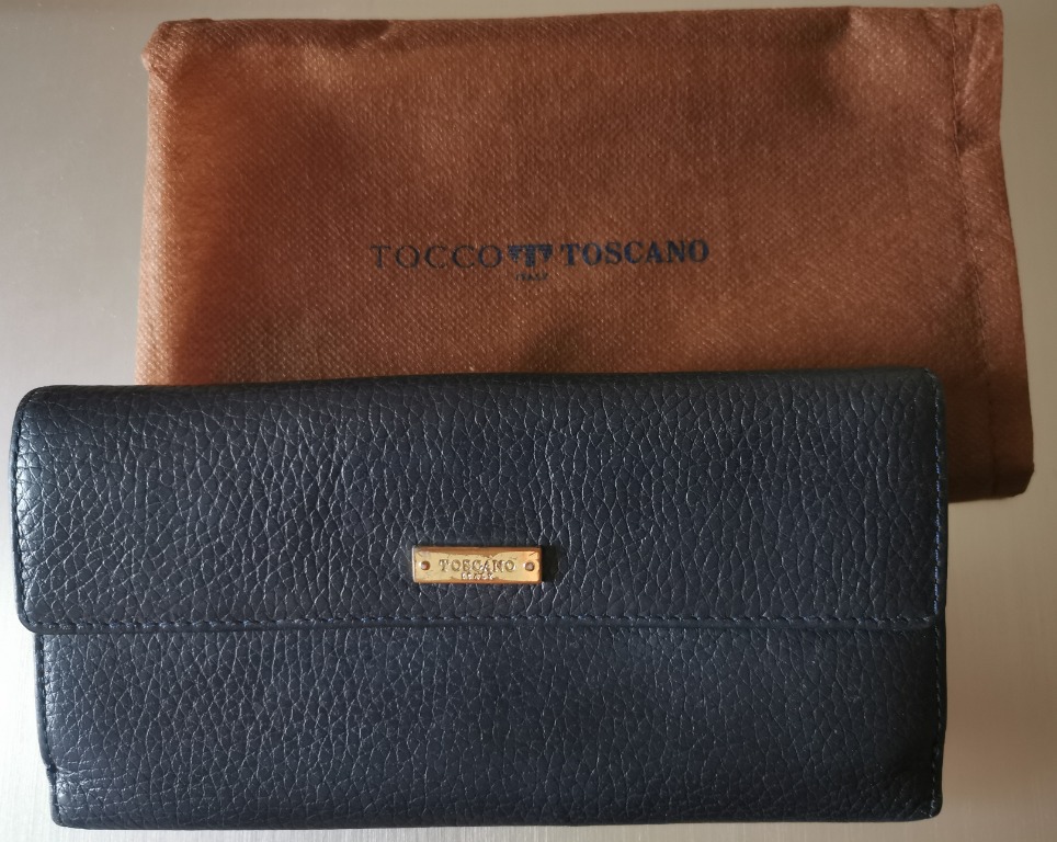 Tocco Toscano Long Wallet Black (18.5cm x 9.5 cm), Women's Fashion ...