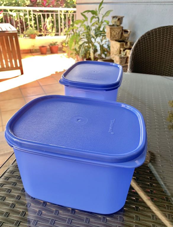 Tupperware Blue Mini Rectangular II, Furniture & Home Living ...