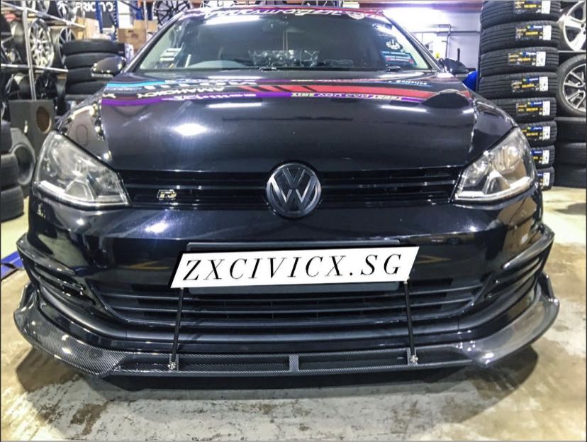 VW Mk7 /7.5 golf & comfortline carbon fibre front lip direct fitting ...