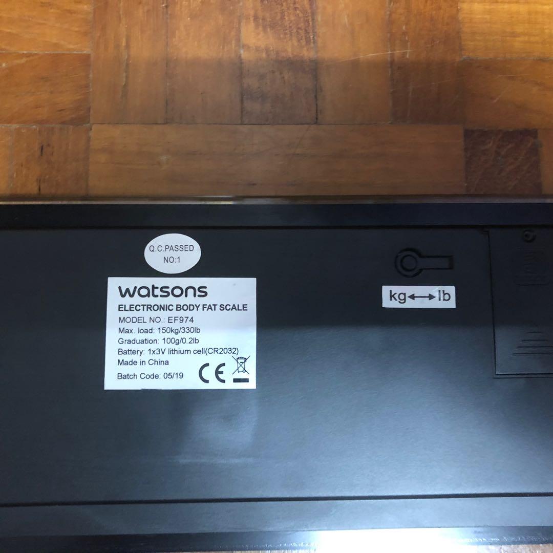 Watsons weighing scale, Health & Nutrition, Health Monitors & Weighing ...