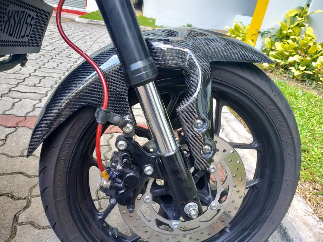 [XSR 155] Front Fender XSR155 - Carbon Kevlar, Motorcycles, Motorcycle ...