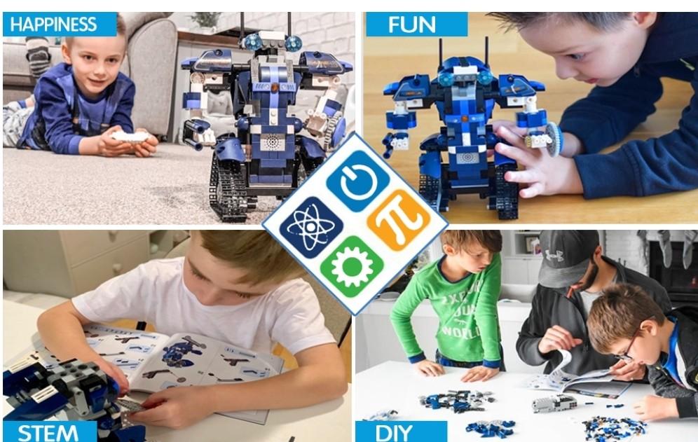 Yerloa STEM Robot Building Toys, 405Pcs Remote & APP Controlled Robot ...