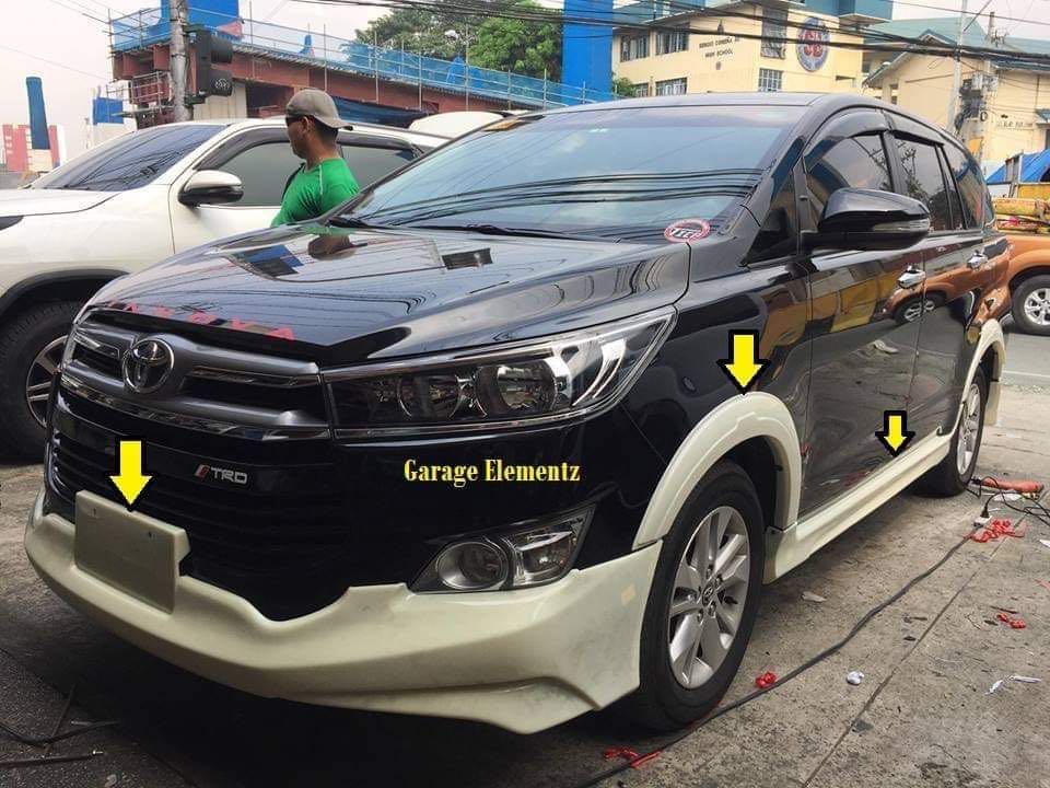 2016 to 2020 Toyota Innova Bodykit Thailand Abs Plastic Chin body kit ...