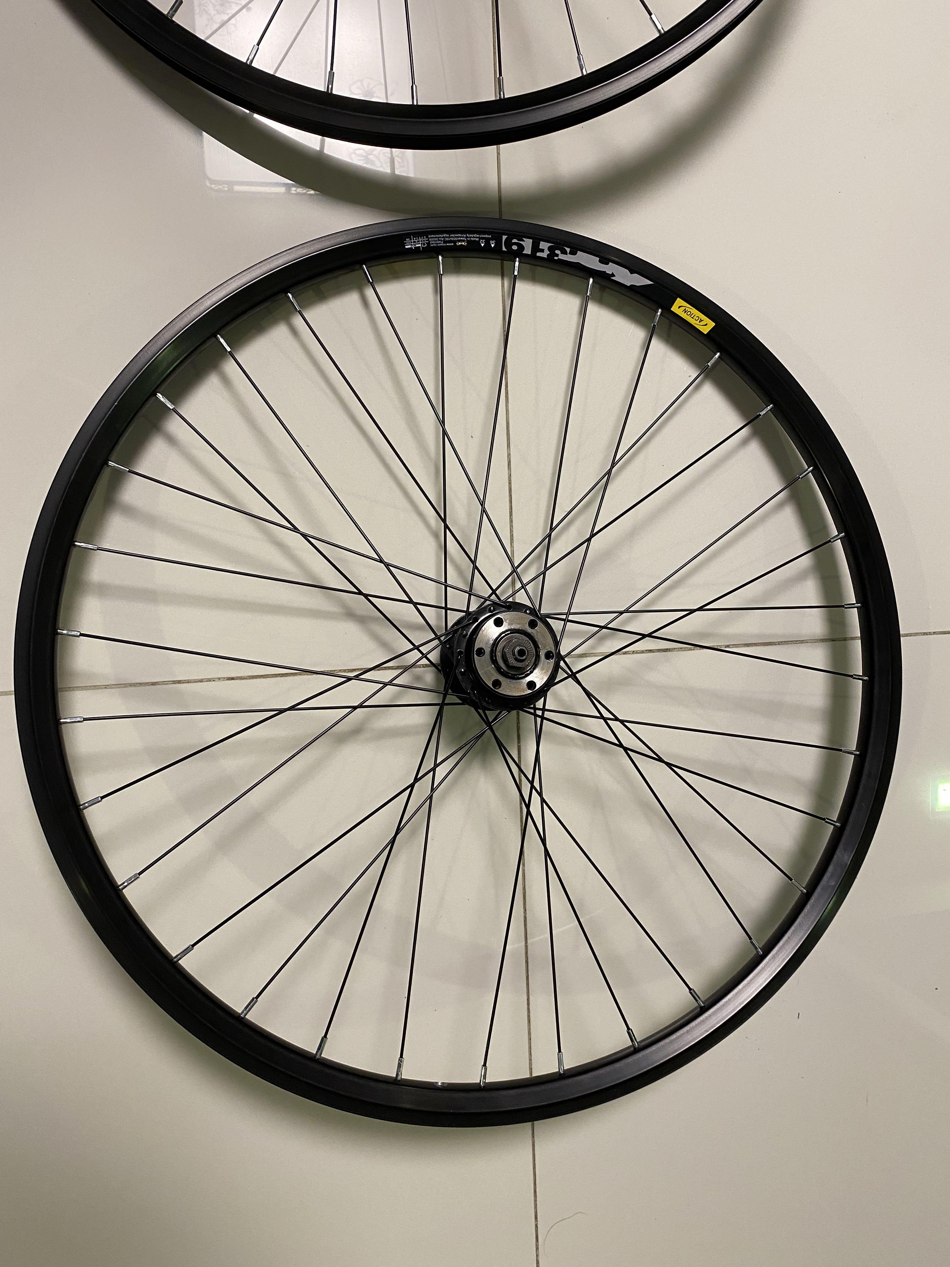 26” MTB Wheel Set (7/8/9 speed threaded freewheel), Sports Equipment ...
