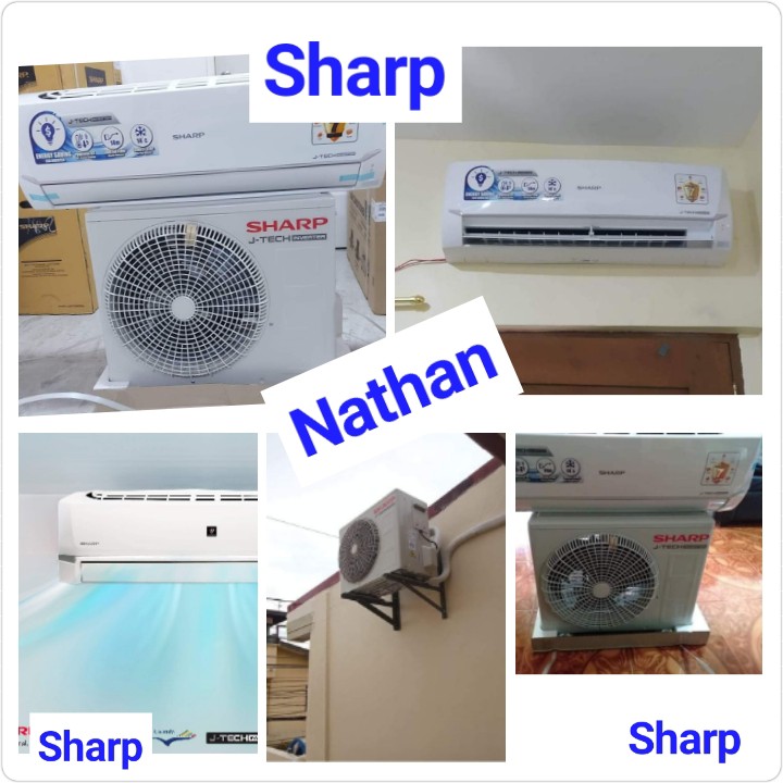 All new Sharp Inverter split type 1hp, TV & Home Appliances, Air ...