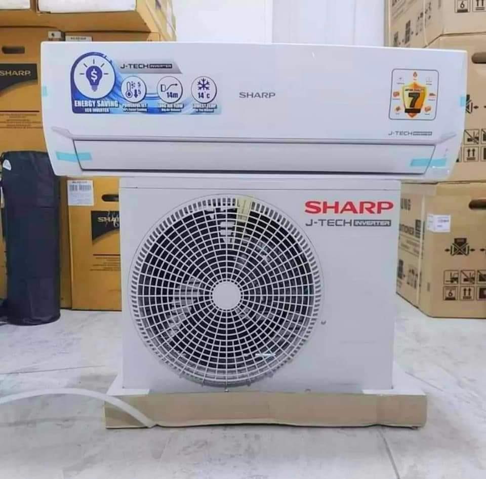 All new Sharp Inverter split type 1hp, TV & Home Appliances, Air ...