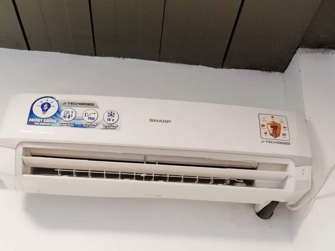 All new Sharp Inverter split type 1hp, TV & Home Appliances, Air ...