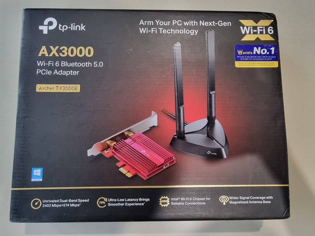 AX3000 (TX3000e) wifi 6 pcie adapter, Computers & Tech, Parts ...
