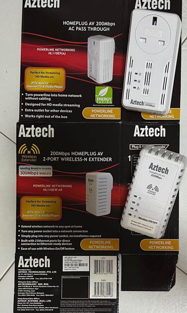 Aztech homeplug, Computers & Tech, Parts & Accessories, Networking on ...