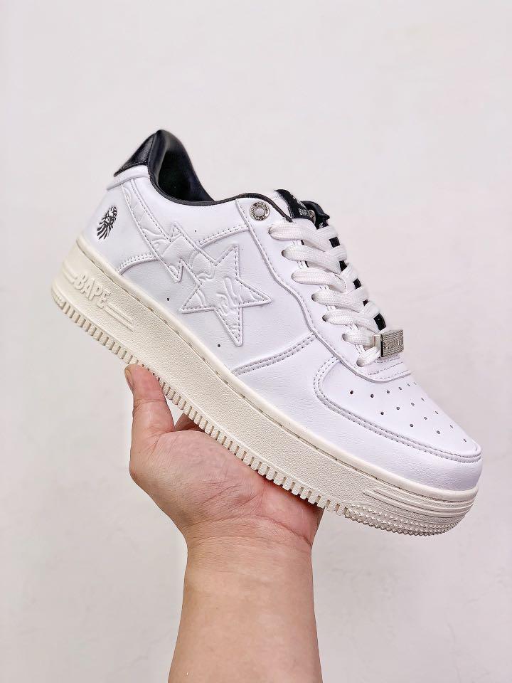 Bape Sta Low White, Men's Fashion, Footwear, Sneakers on Carousell