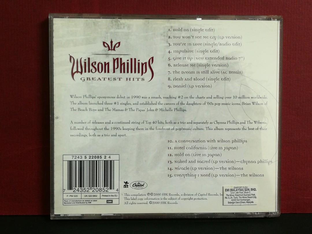 CD WILSON PHILLIPS : Greatest Hits, Hobbies & Toys, Music & Media, CDs ...