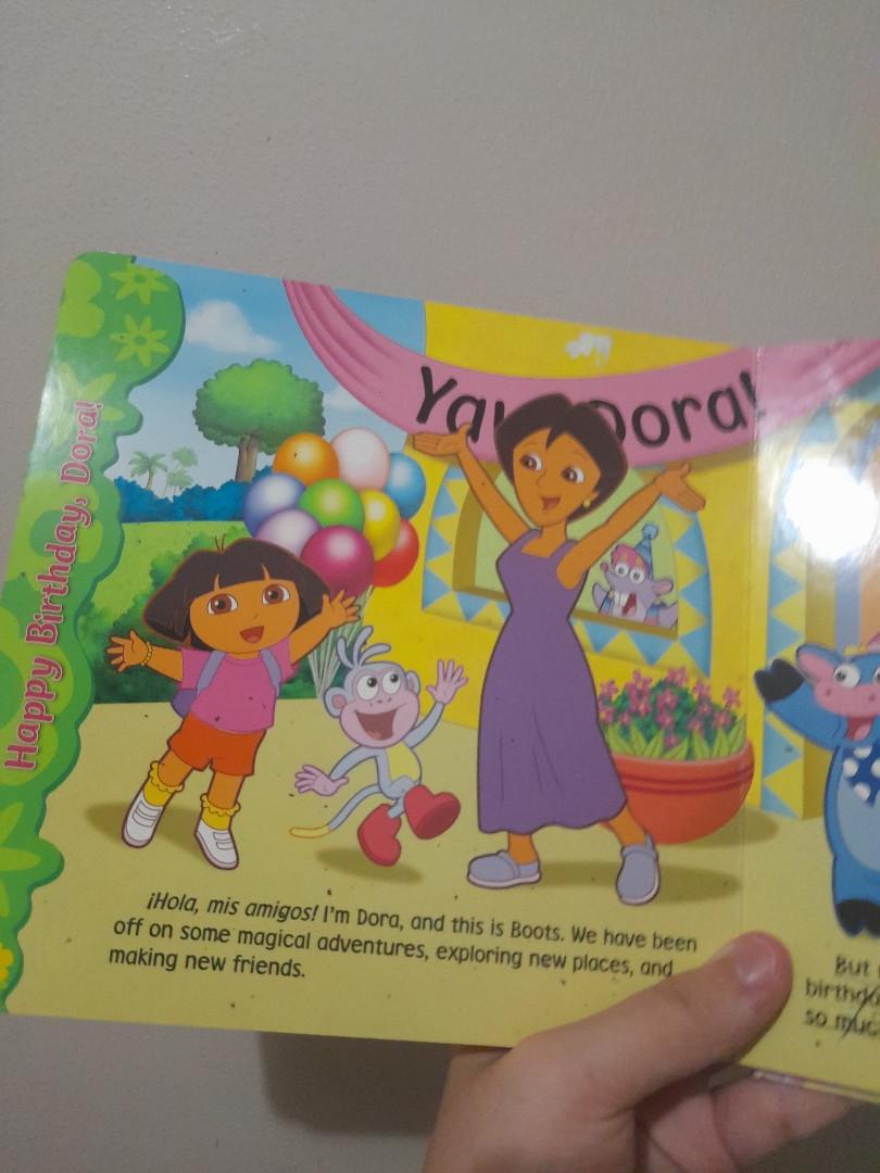 Dora Cardboard hard bound book learning for kids reading 3 stories in 1 ...
