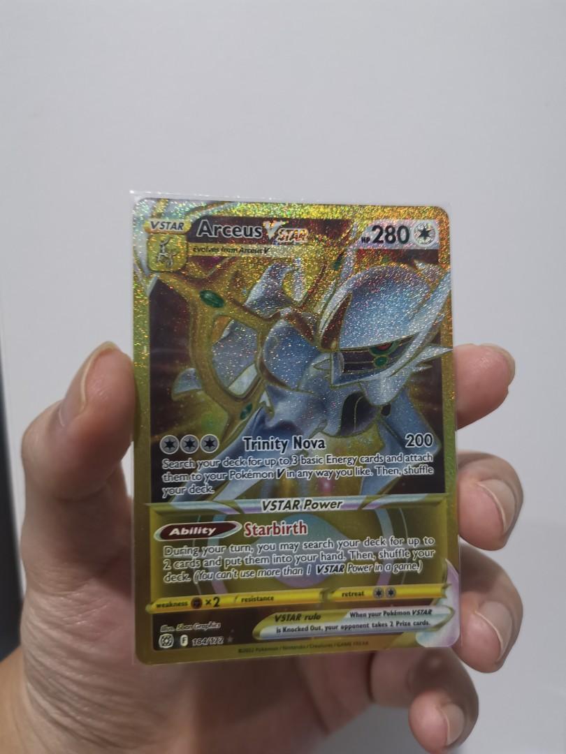 Gold Arceus Vstar Brilliant stars 184/172, Hobbies & Toys, Toys & Games ...