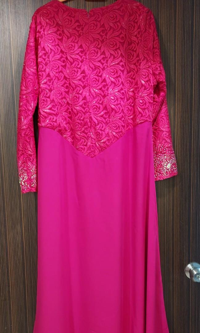 Hari Raya Long Dress, Women's Fashion, Muslimah Fashion, Dresses on ...