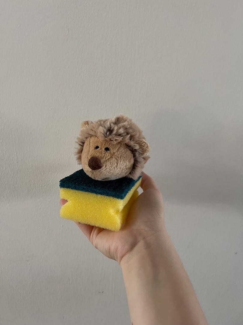 Limited Edition Hedgehog Toy with Dish Kitchen Sponges, Hobbies & Toys ...