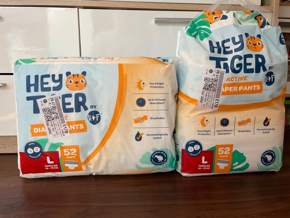 Hey Tiger Diaper Pants (Size L), Babies & Kids, Bathing & Changing ...
