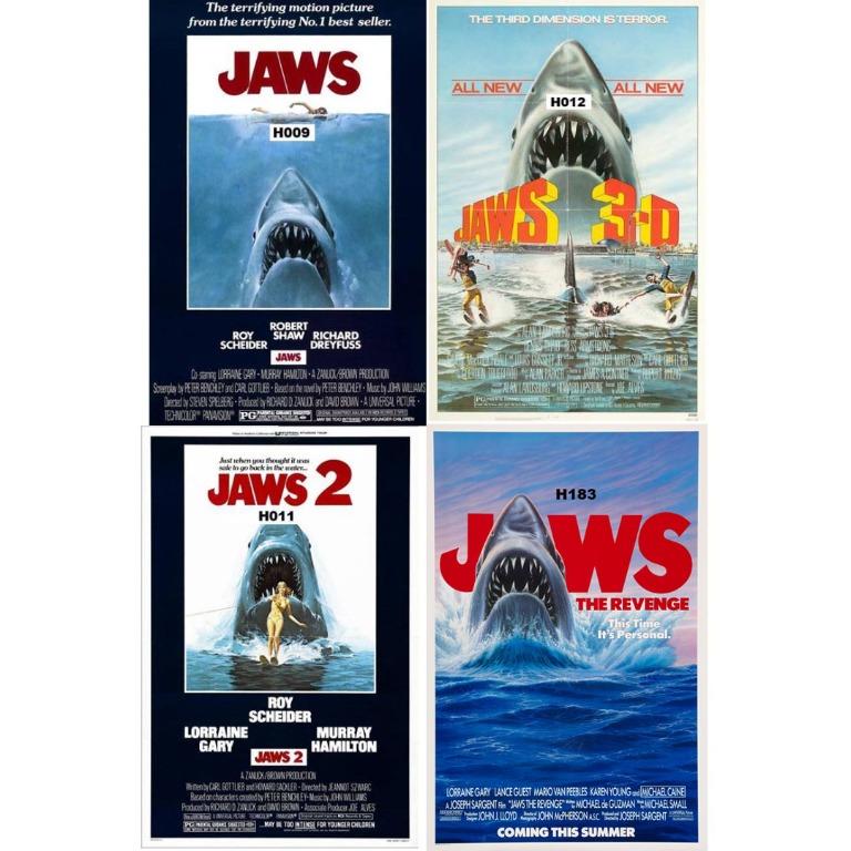 JAWS MOVIE POSTERS (1977-1987), Hobbies & Toys, Memorabilia ...