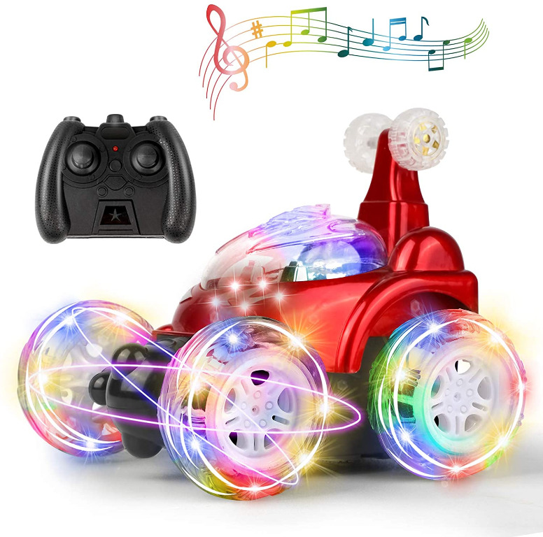 Kizeefun Remote Control Car, RC Stunt Car Invincible 360°Rolling ...