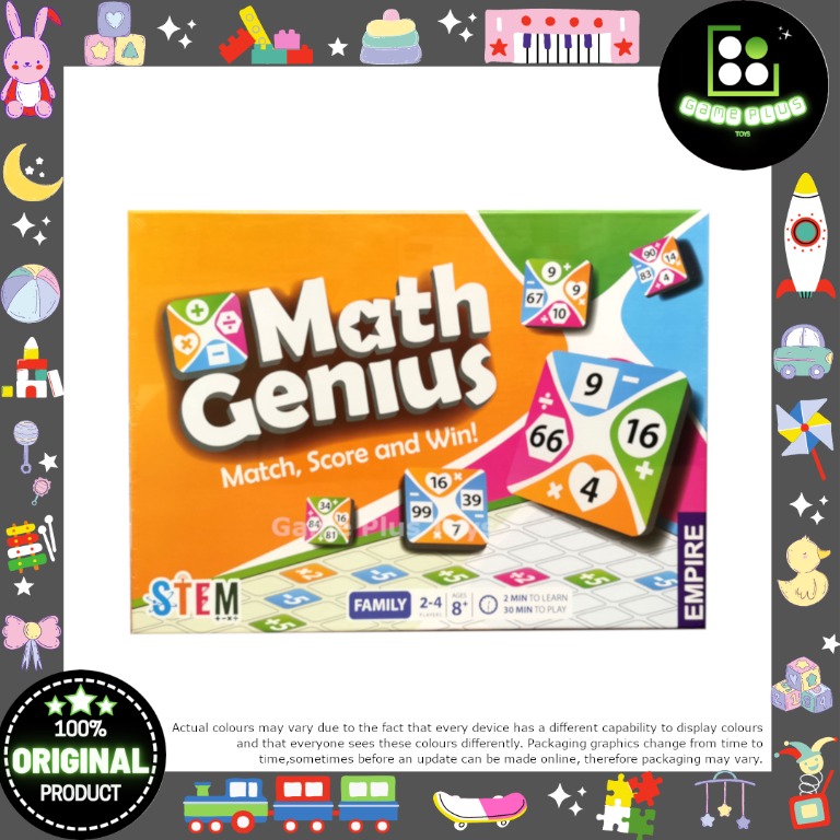 Math Genius Mathematics Educational STEM Board Game, Hobbies & Toys ...