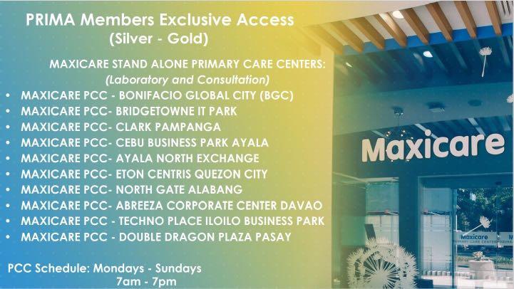 Maxicare Seniors Prepaid Health Card Prima GOLD, Health & Nutrition ...