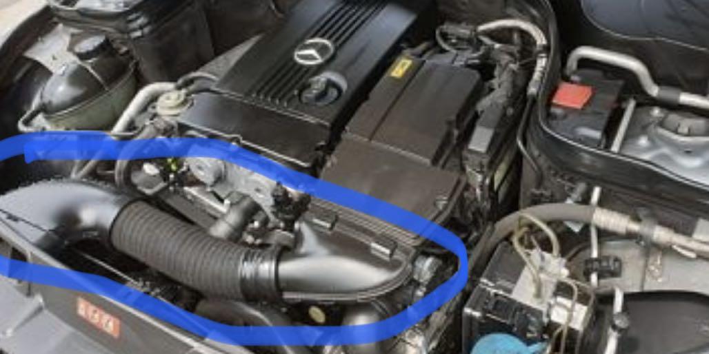 Mercedes W204 C180 C200 Kompressor Air Intake hose, Car Accessories ...