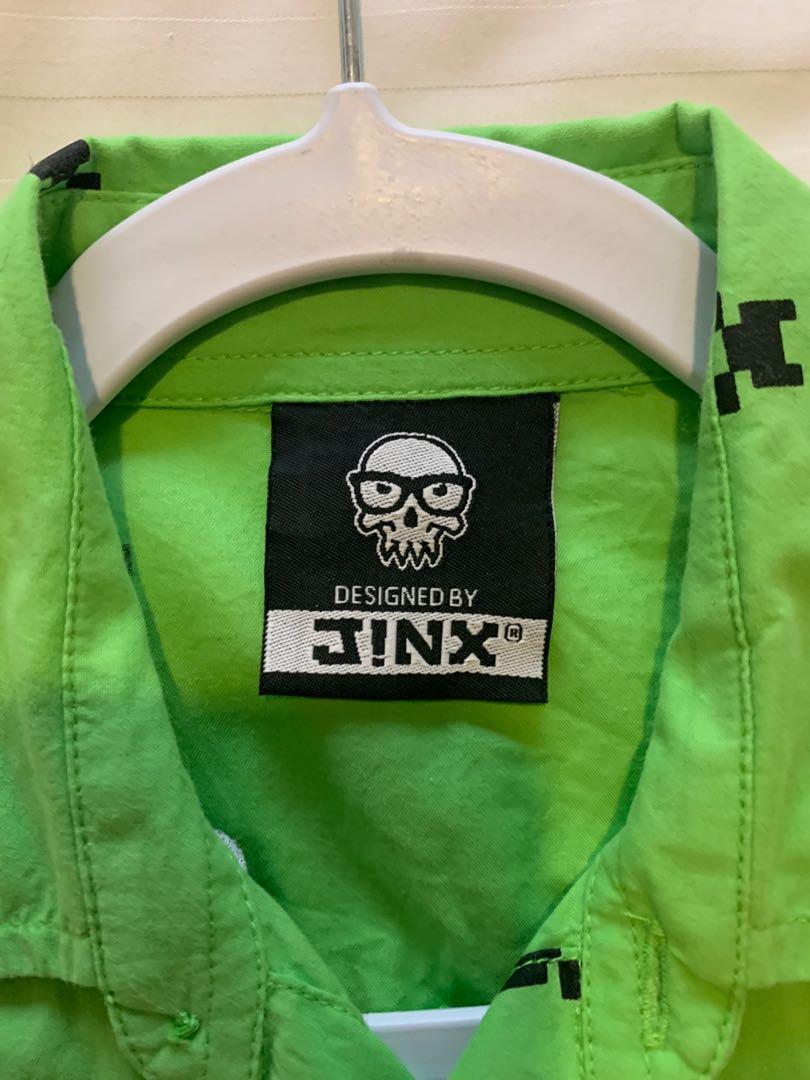 Minecraft Creeper Button Down Shirt, Babies & Kids, Babies & Kids ...