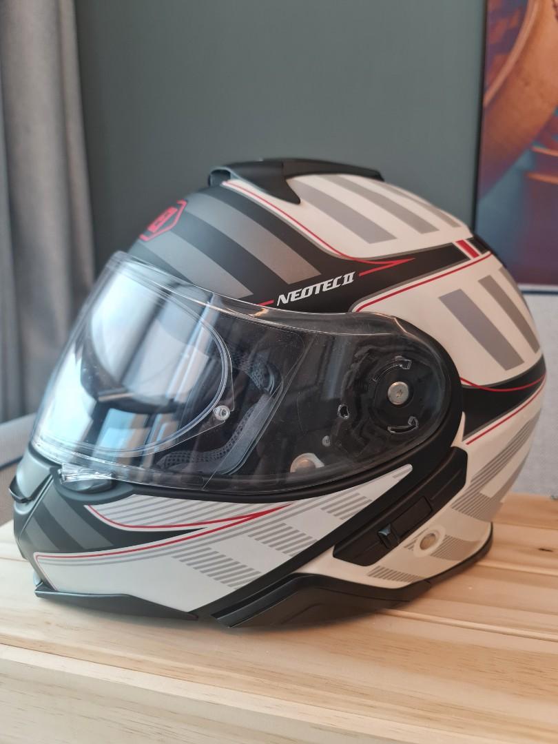 Motorbike Helmet (Shoei Neotec 2 Splicer + Shark Nano Blank ...
