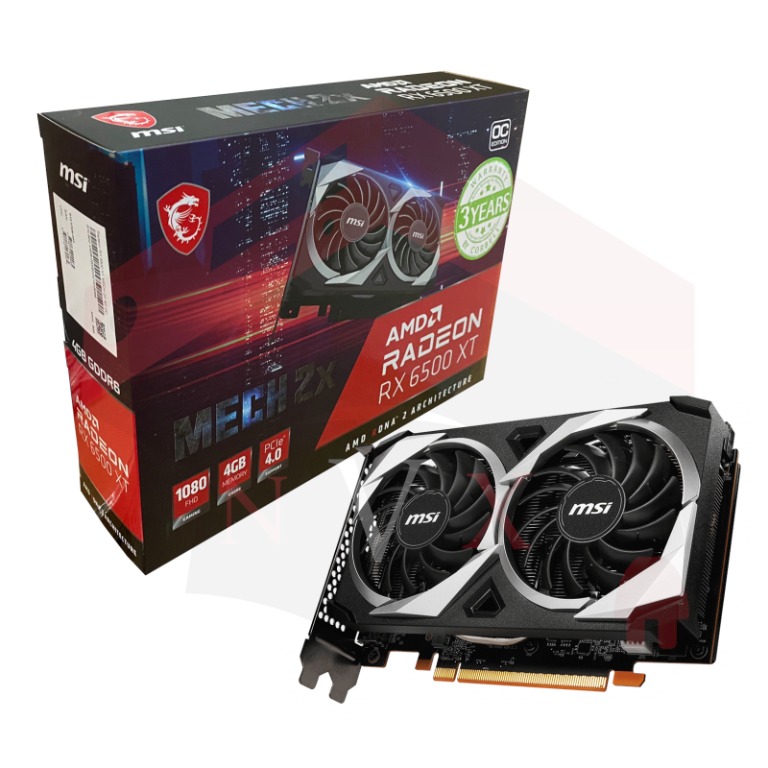 MSI Radeon RX 6500 XT MECH 2X 4G OC 912-V508-005, Computers & Tech ...