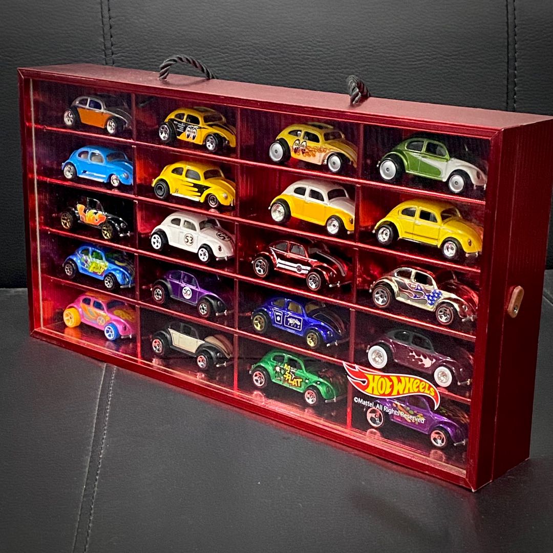 Official Hot Wheels Display Rack Wood + Acrylic > for 20 Hotwheels Cars ...