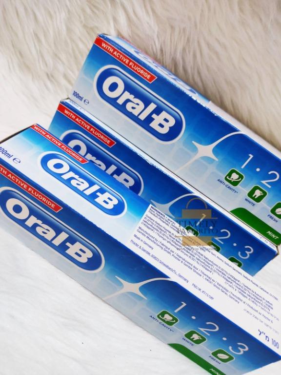 Oral-B 123 Fresh Mint Toothpaste 100mL, Beauty & Personal Care, Oral ...