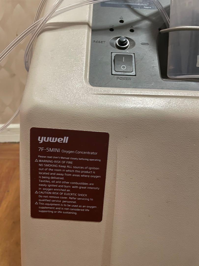 Oxygen Concentrator 5L Yuwell 7F-5 Mini, Health & Nutrition, Medical ...