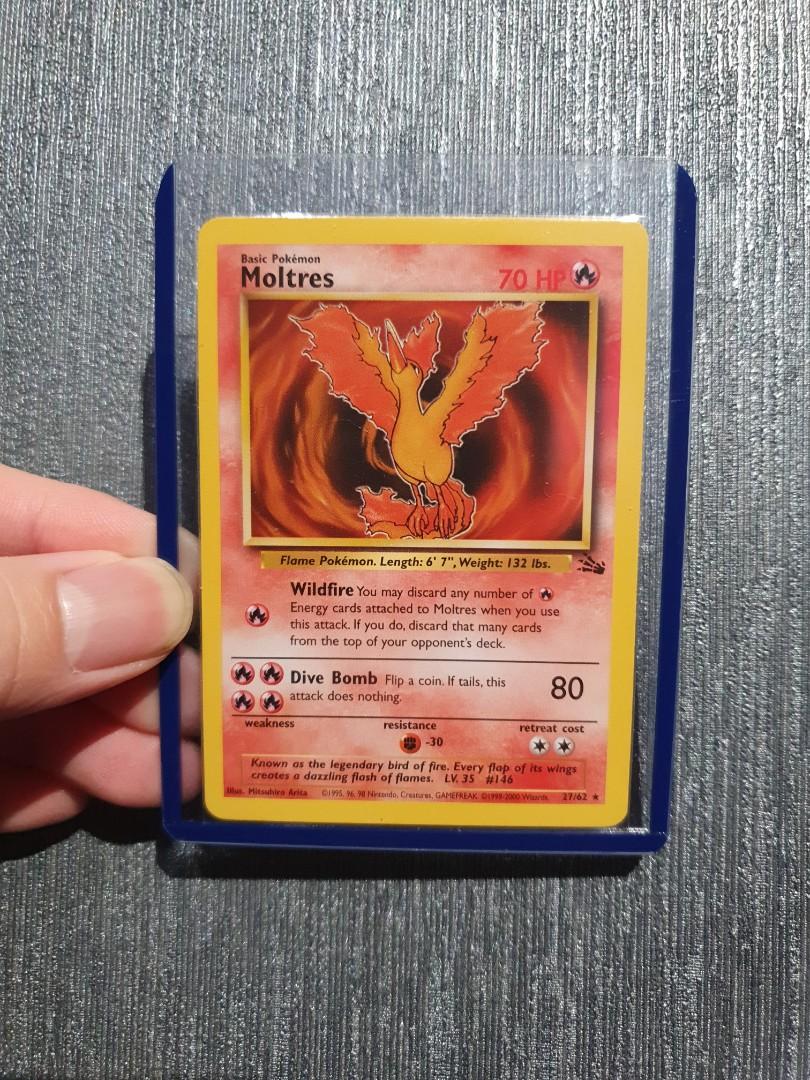 Pokemon TCG Fossil Moltres Rare Card, Hobbies & Toys, Toys & Games on ...