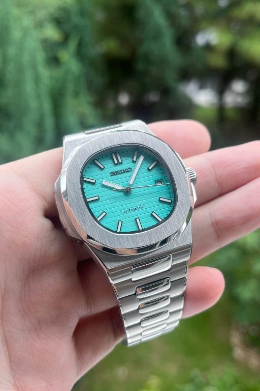 [PREORDER] Seiko Tiffany Nautilus Homage/Build/Mod in 40mm with Seiko NH35 automatic movement ...