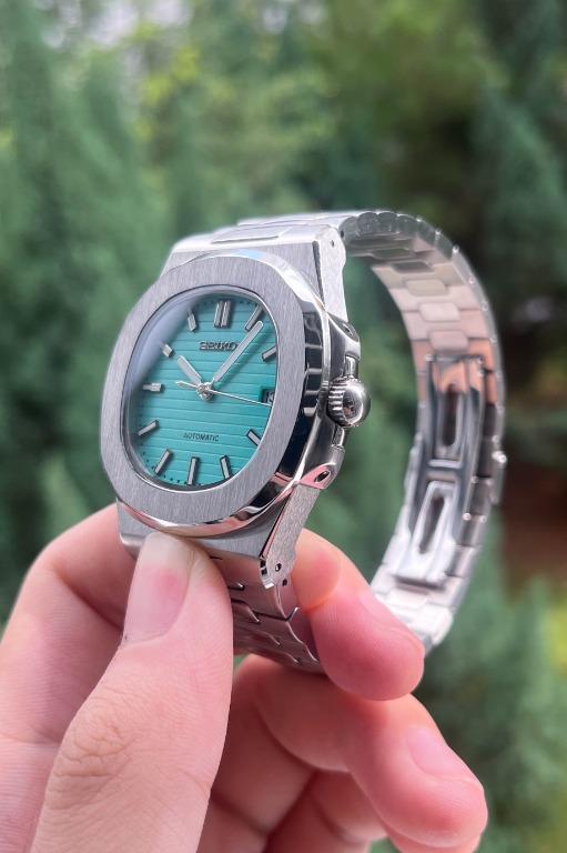 [PREORDER] Seiko Tiffany Nautilus Homage/Build/Mod in 40mm with Seiko NH35 automatic movement ...