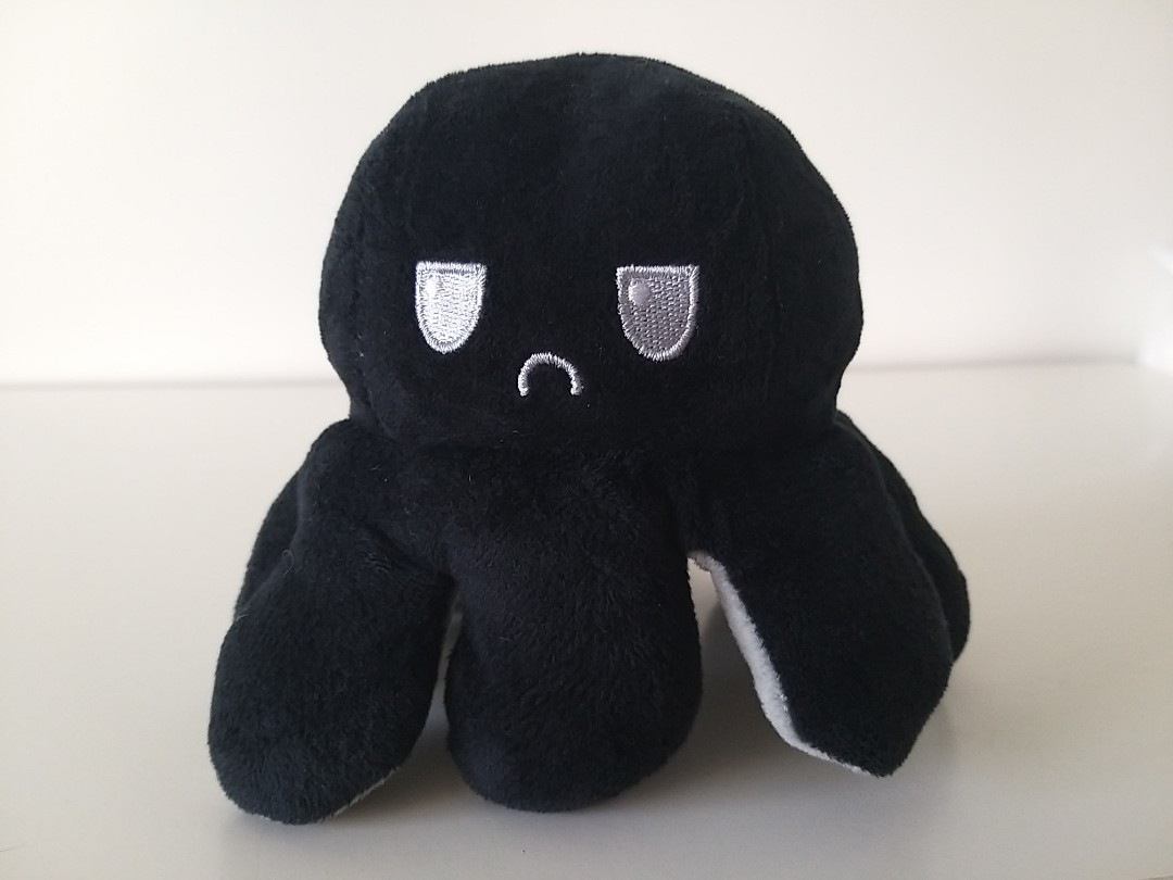 Reversible Bipolar Octopus Plushie - Angry and Happy Face Flip on Carousell
