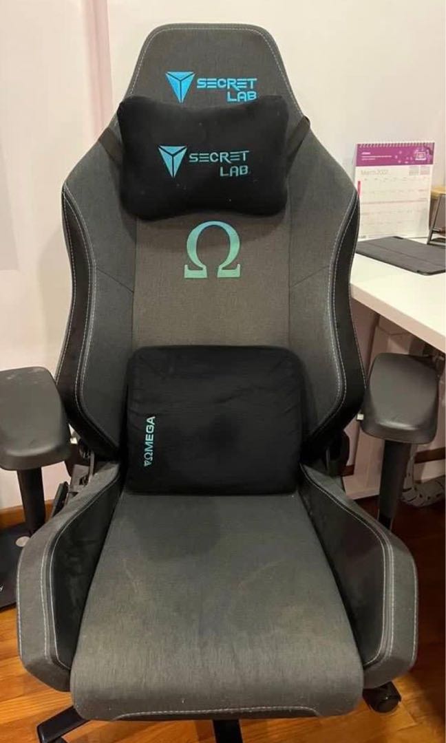 SecretLab OMEGA Softweave Charcoal Blue Gaming Chair, Furniture & Home ...