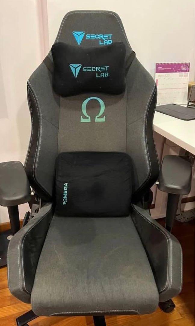 SecretLab OMEGA Softweave Charcoal Blue Gaming Chair, Furniture & Home ...