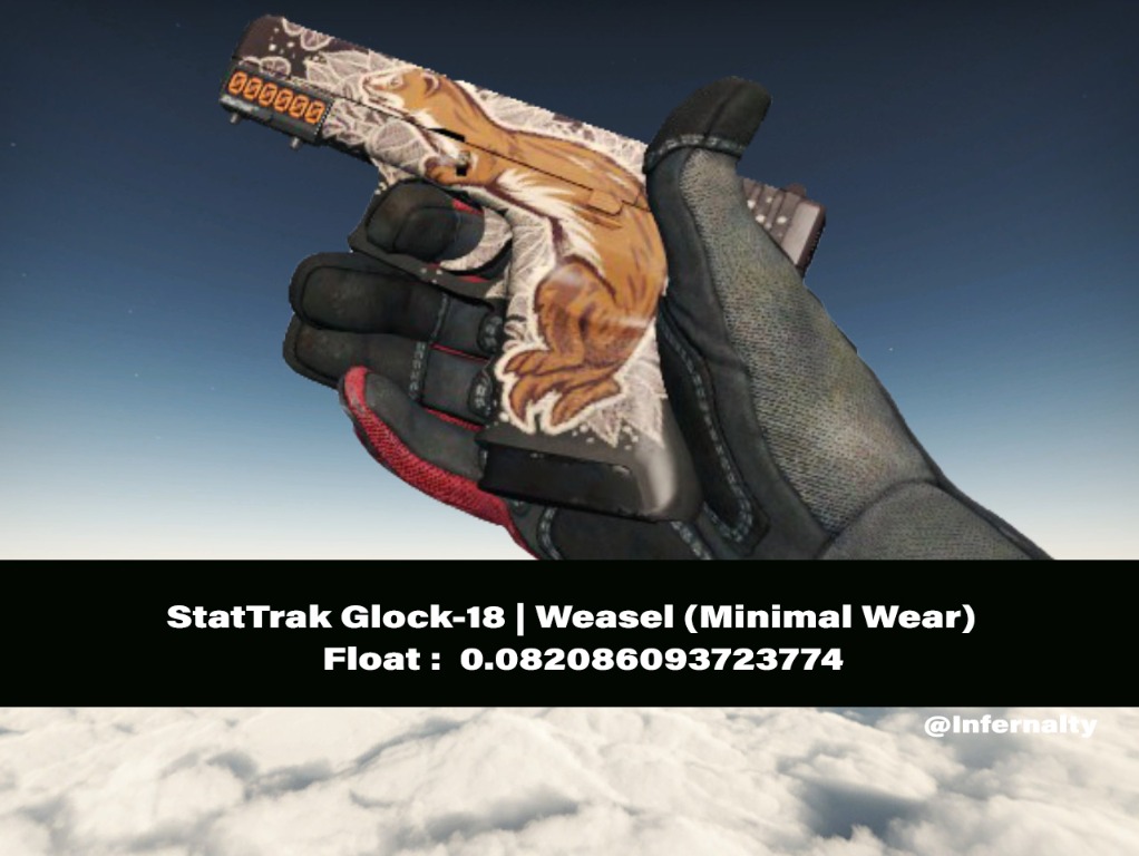StatTrak Glock-18 Weasel MW CSGO SKINS KNIVES, Video Gaming, Gaming ...