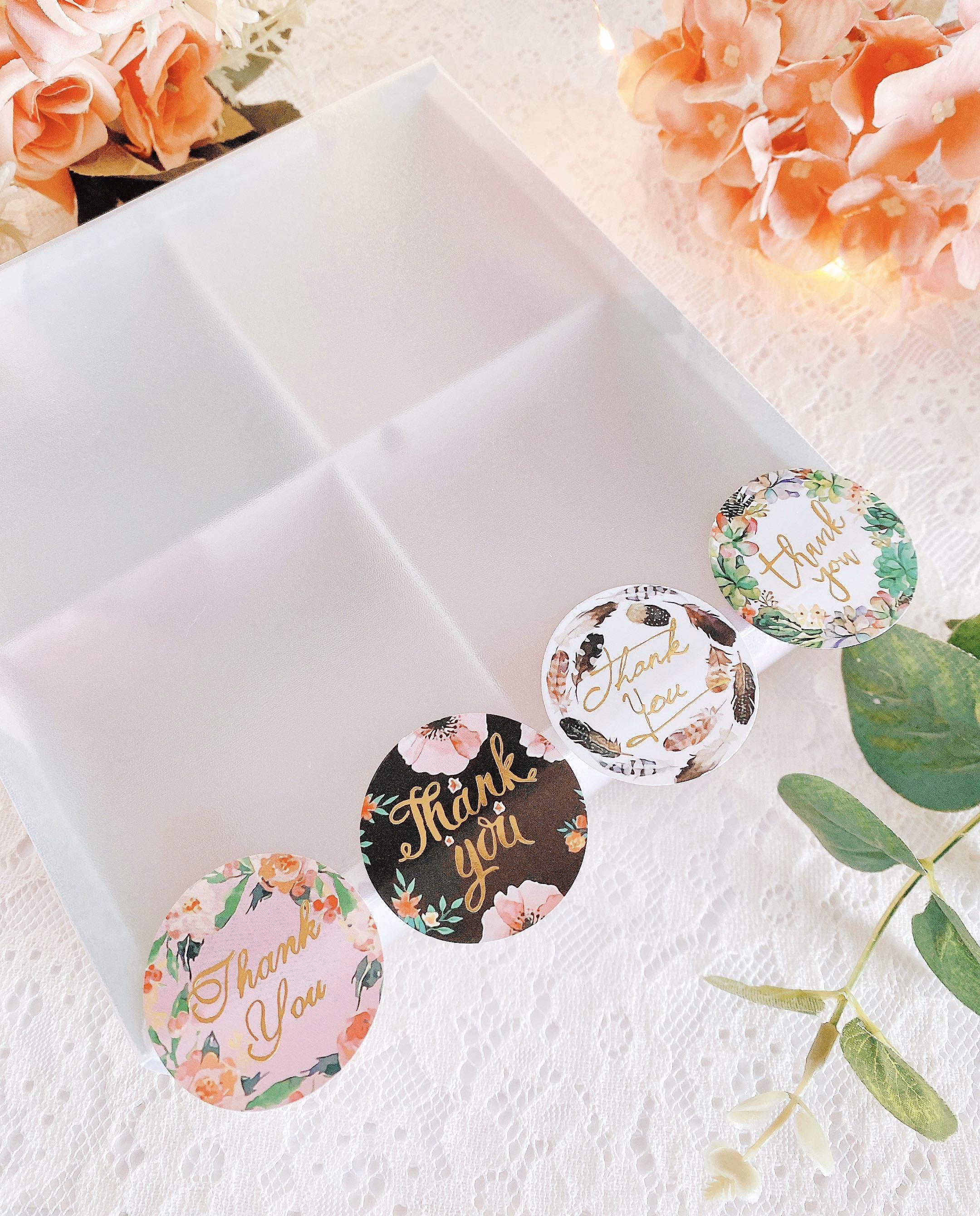 Sticker, sticker seals, floral "just for you" jar seal sticker label ...