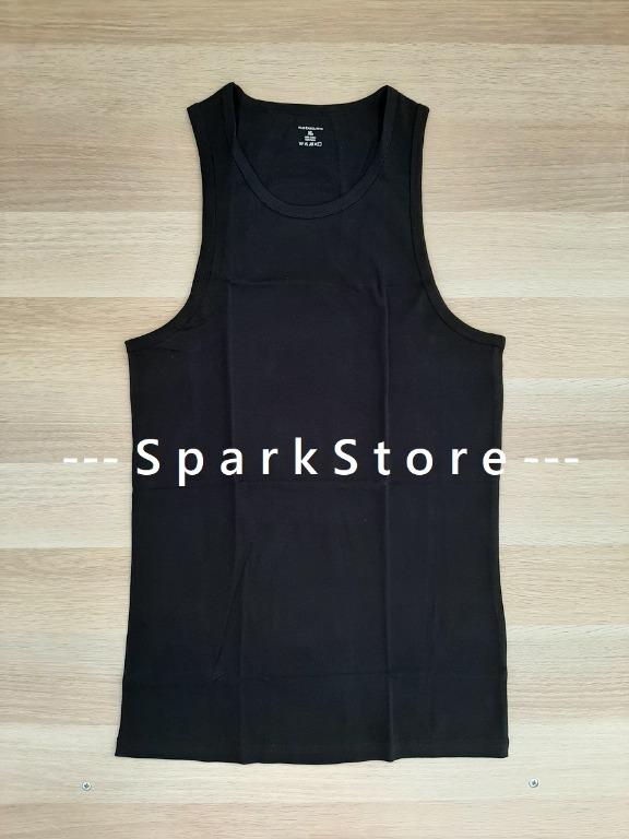 The Executive Kaos Dalam Tanpa Lengan Tank Top Hitam, Fesyen Pria, Pakaian , Atasan di Carousell