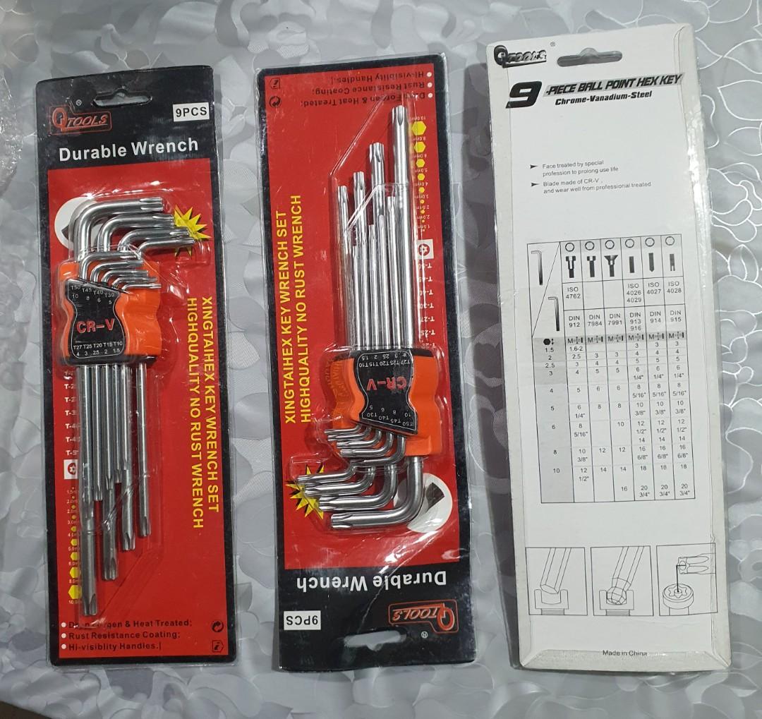 Tork Star Allen Key 9pcs (Available Long & Short Size ), Furniture ...