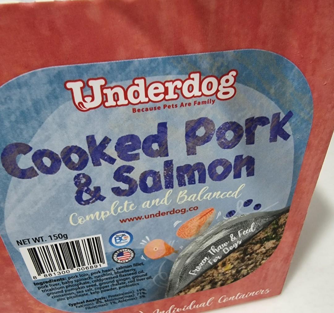 Underdog Cooked Pork & Salmon, Pet Supplies, Pet Food on Carousell