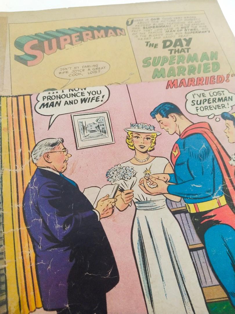 vintage SUPERMAN Comics "The Day Superman MARRIED!"/1958/DC/Very Rare ...