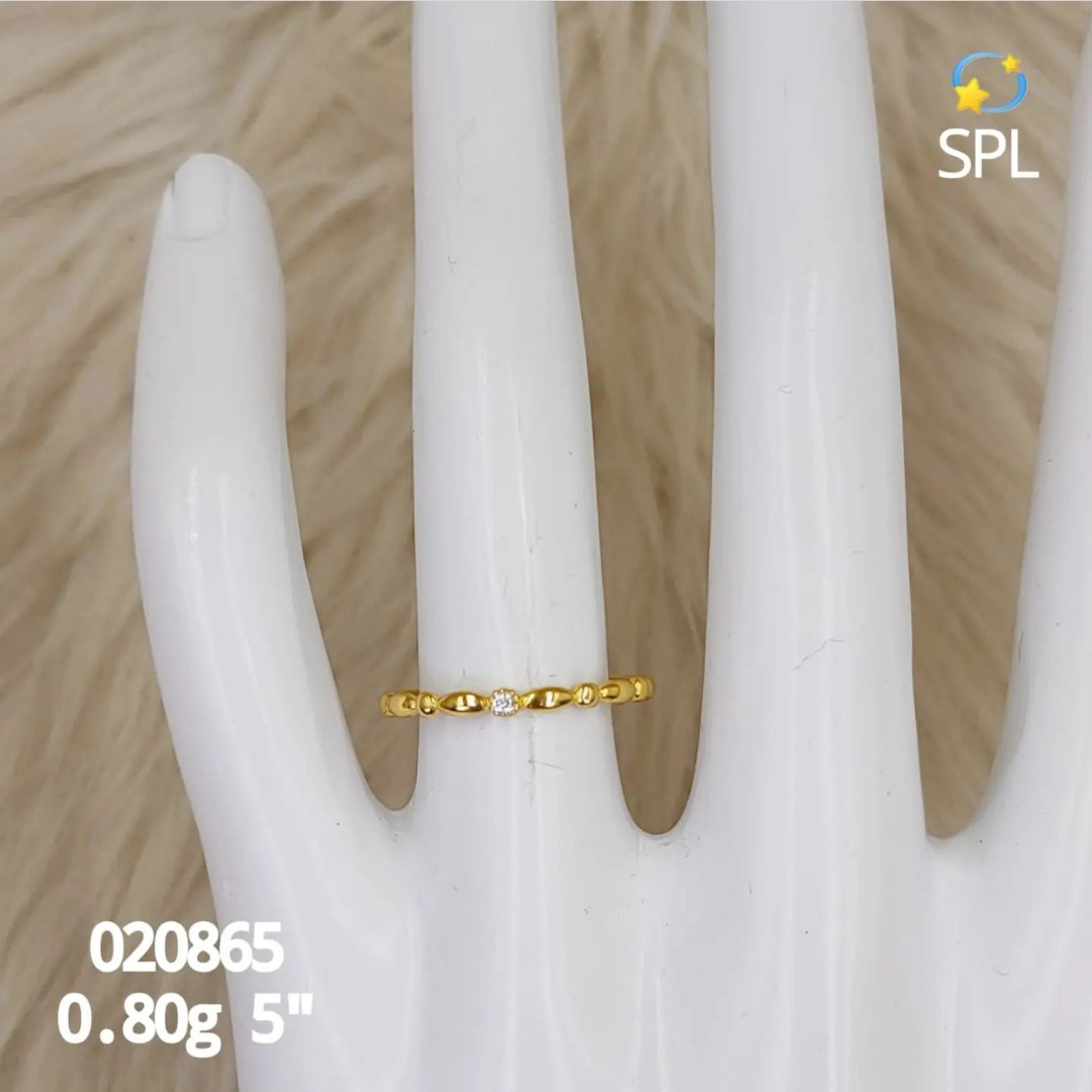 18k sd gold super thin ring, Women's Fashion, Jewelry & Organizers ...